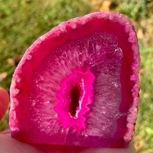 Pink Agate Geode Geode Pink Geode Crystal Brazilian Agate | Etsy
