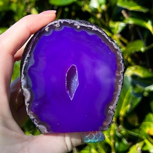 Purple Agate Geode, Brazilian Agate Geode, Purple, Agate, Gift, Crystal ...
