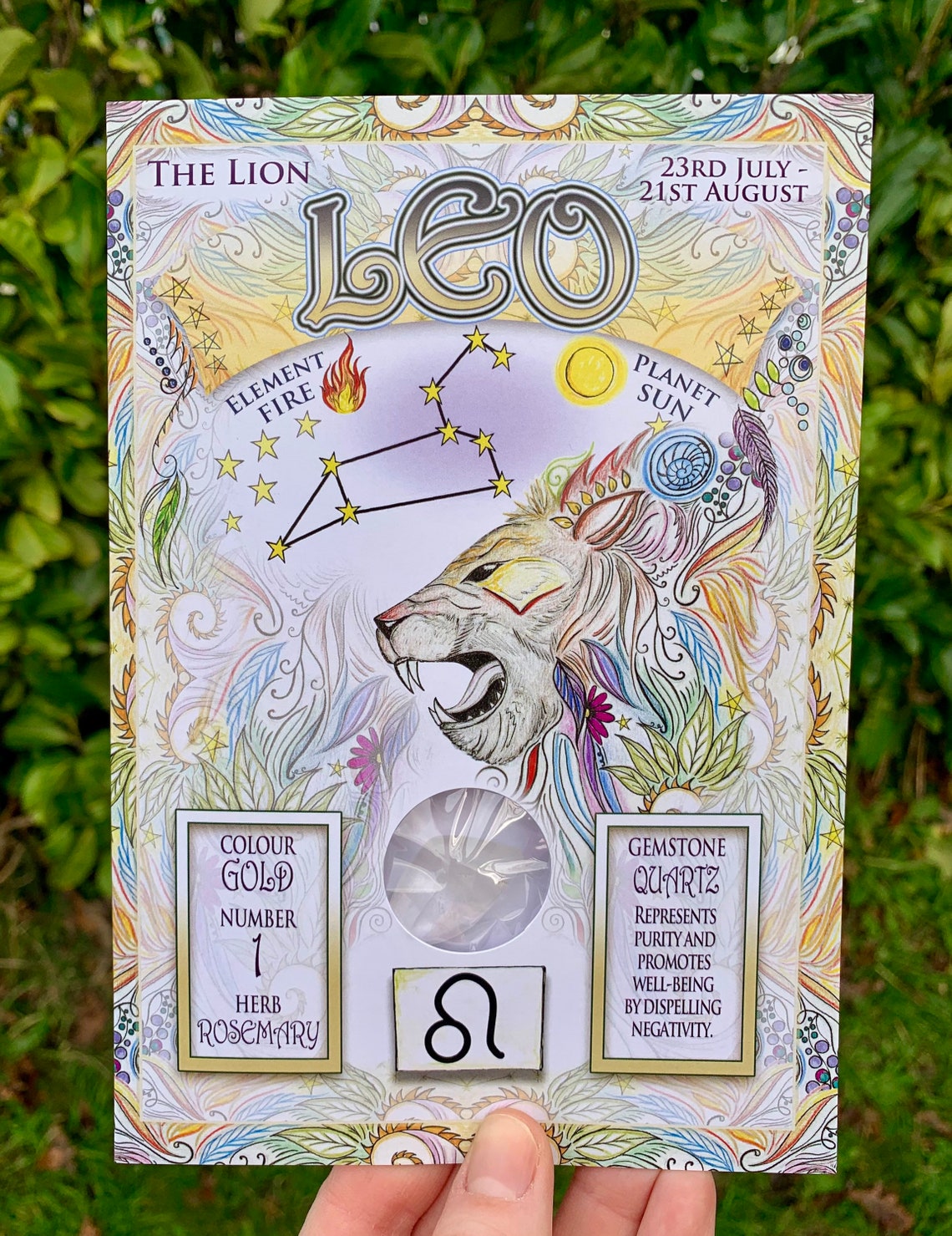 Leo Zodiac card Leo Zodiac Leo Zodiac Birthstone Zodiac | Etsy