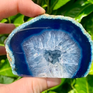 Blue Agate Geode Brazilian Agate Geode Geode Crystal Blue | Etsy