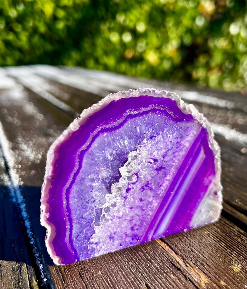Purple Agate Geode Brazilian Agate Geode Purple Agate - Etsy UK