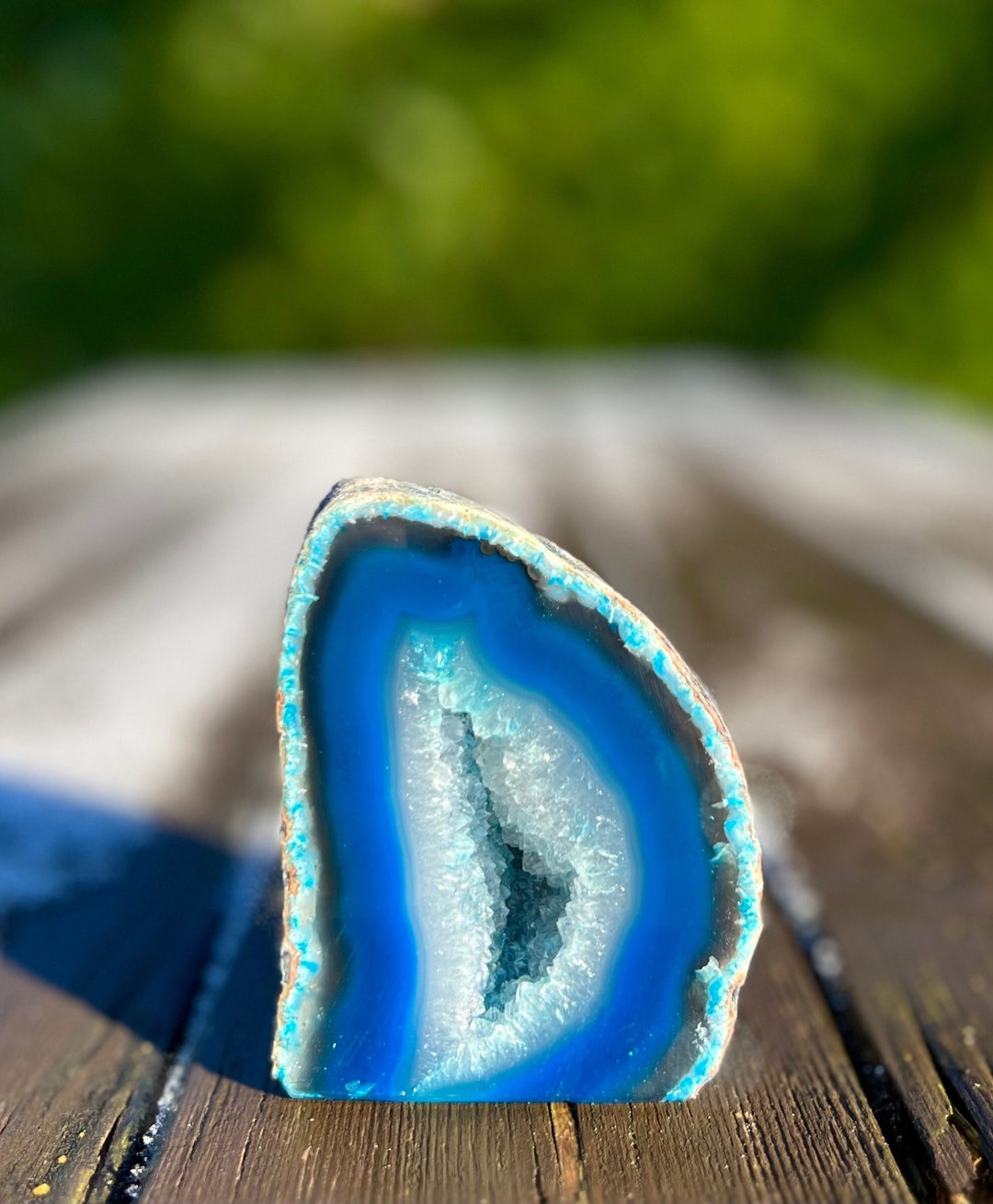 Green Agate Geode Geodeagate Geode Unique Gift Crystal. - Etsy