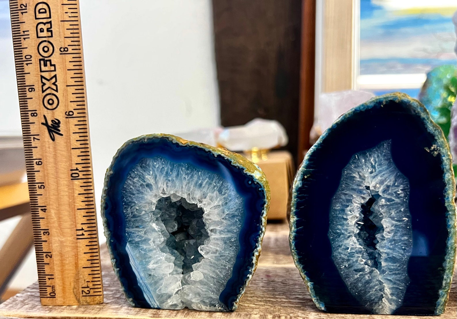 Blue Agate Geode Brazilian Agate Geode Geode Crystal Blue - Etsy UK