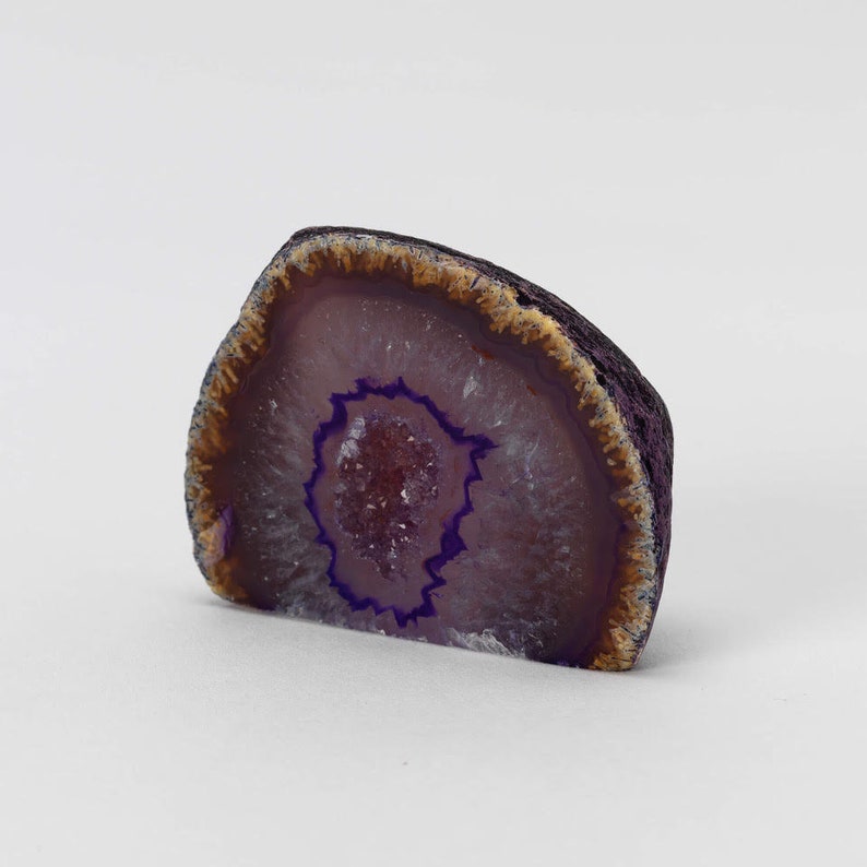 Purple Agate Geode Brazilian Agate Geode Purple Agate | Etsy
