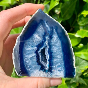 Blue Agate Geode, Brazilian Agate Geode, Geode, Crystal, Blue, Natural ...