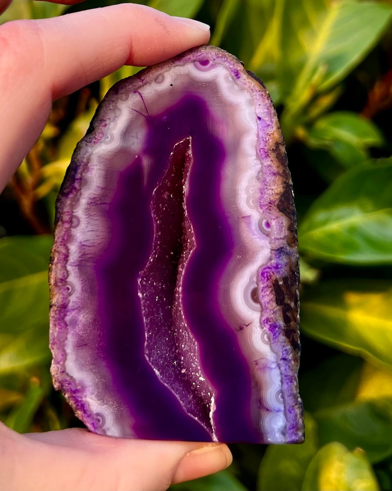 Purple Agate Geode Brazilian Agate Geode Purple Agate | Etsy