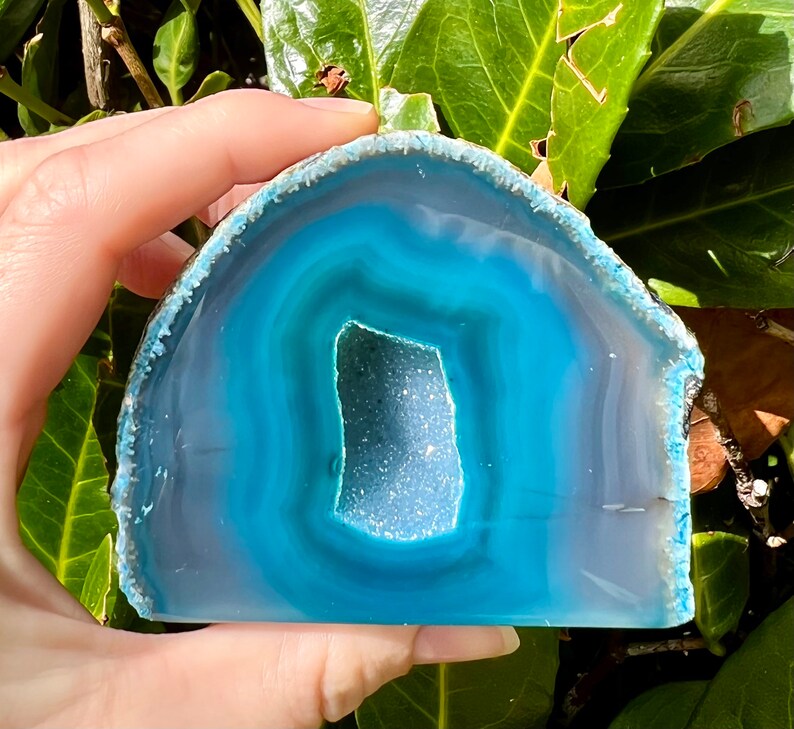 Green Agate Geode Geodeagate Geode Unique Gift Crystal. - Etsy