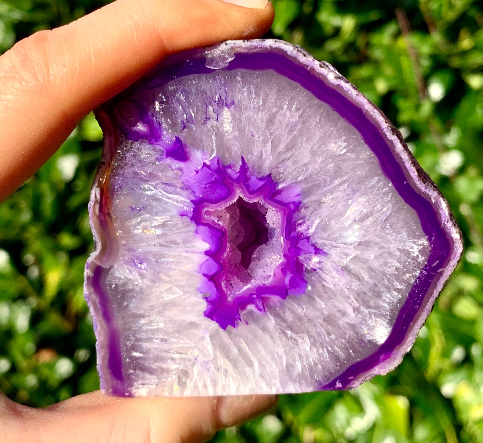 Purple Agate Geode Brazilian Agate Geode Purple Agate | Etsy