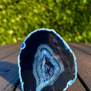 Blue Agate Geode, Brazilian Agate Geode, Geode, Crystal, Blue, Natural ...