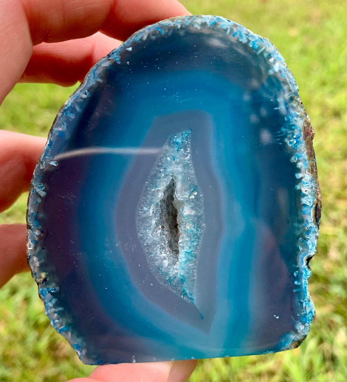 Green Agate Geode GeodeAgate Geode Unique Gift Crystal. | Etsy