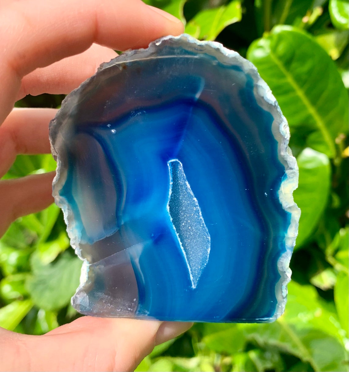 Blue Agate Geode Brazilian Agate Geode Geode Crystal Blue | Etsy