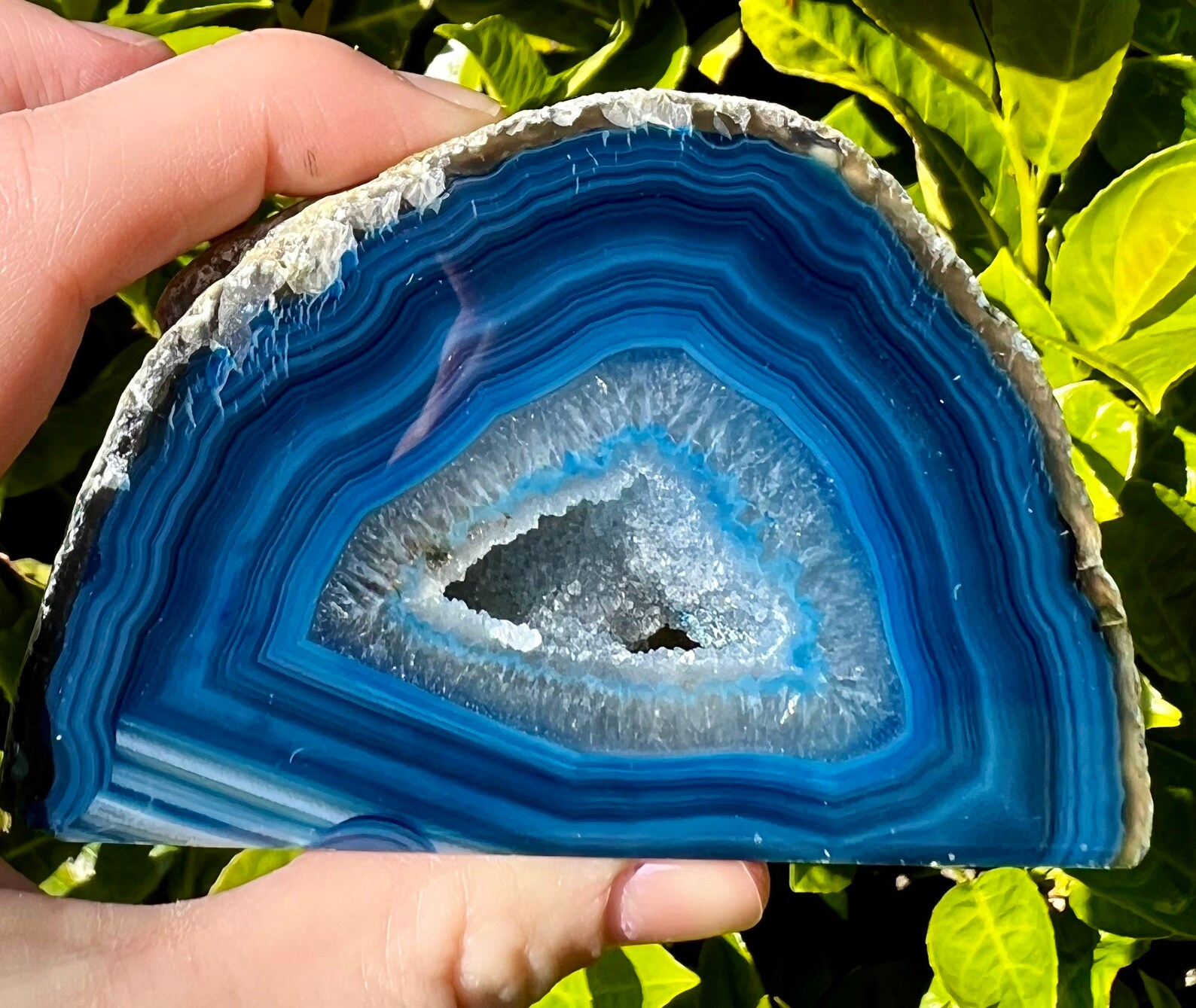 Blue Agate Geode Brazilian Agate Geode Geode Crystal Blue - Etsy UK