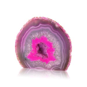 Pink Agate Geode Geode Pink Geode Crystal Brazilian Agate | Etsy