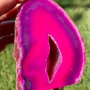 Pink Agate Geode Geode Pink Geode Crystal Brazilian Agate | Etsy