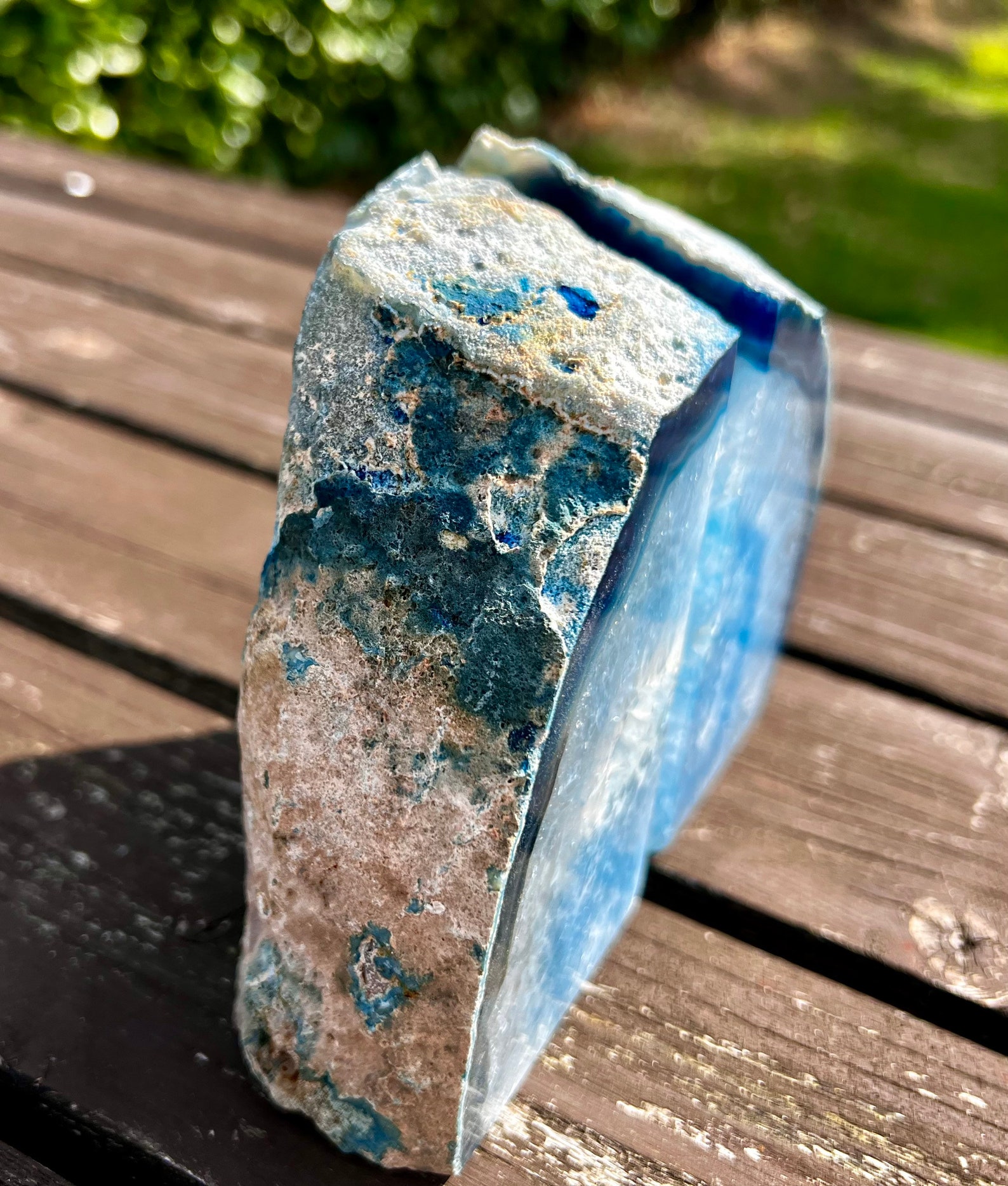 Blue Agate Bookends Blue Agate Bookends Agate Gift - Etsy