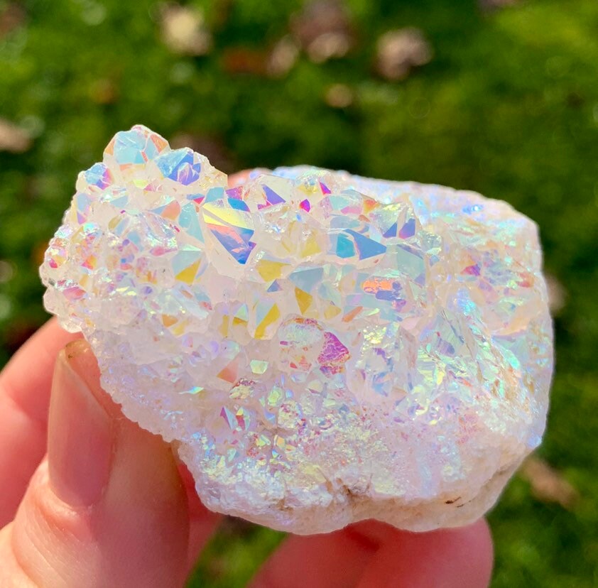 White Aura Geode Geode Sparkly Sparkly Geode Shiny Gift. | Etsy