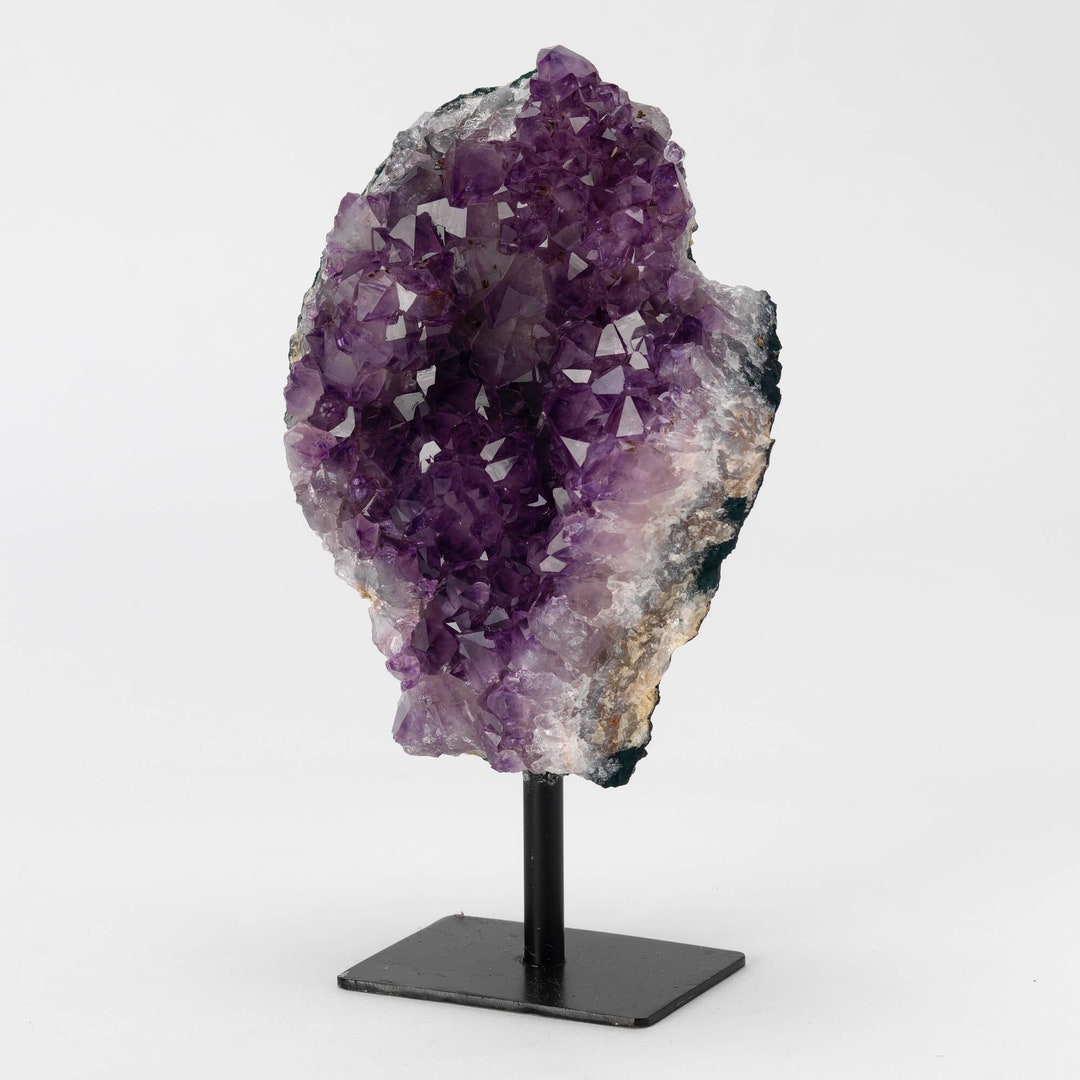 Premium Amethyst on Display Stand, Amethyst, Beautiful Amethyst, Purple ...