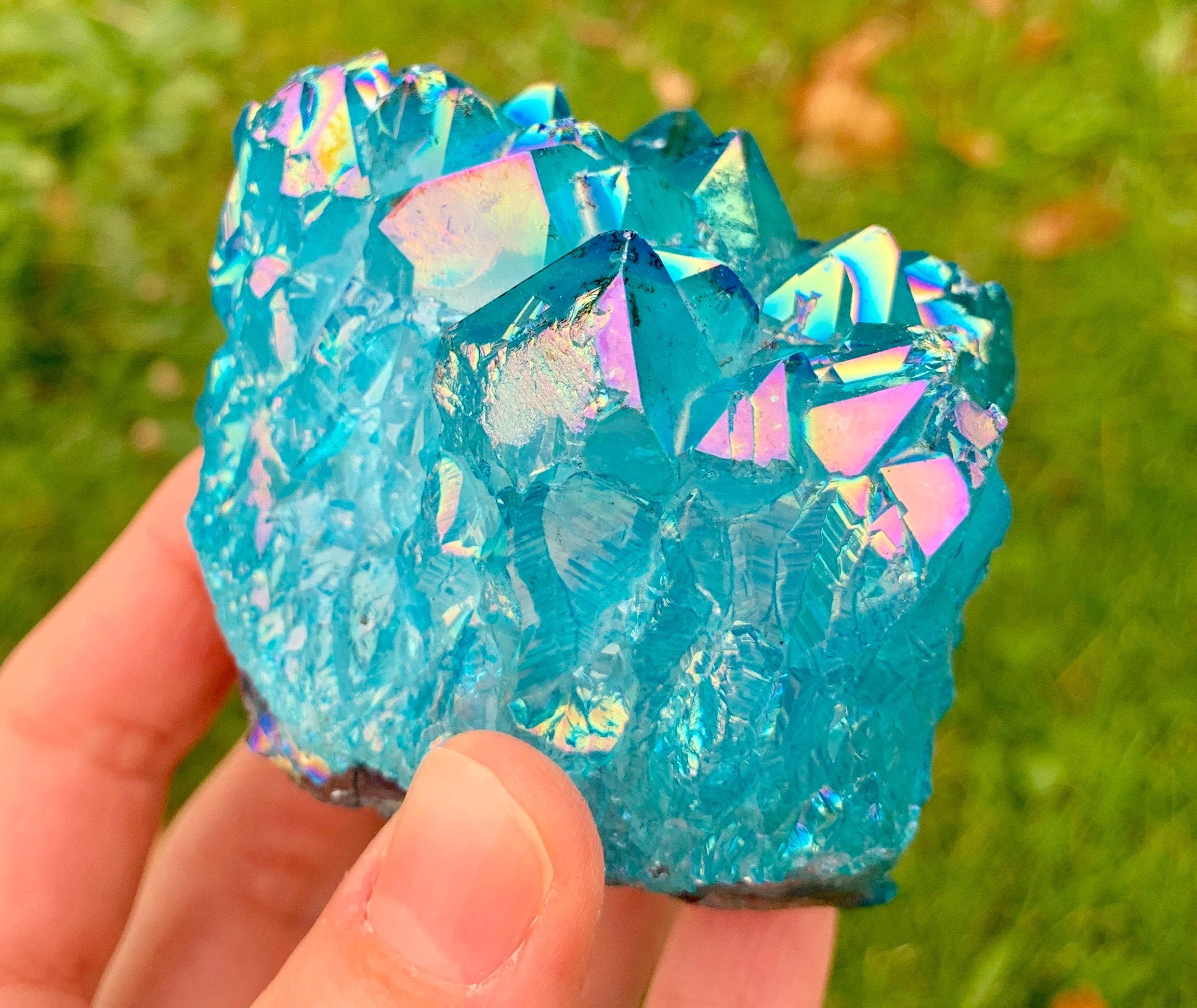 Blue Aura Plated Amethyst Amethyst Aura Aura Amethyst - Etsy Canada