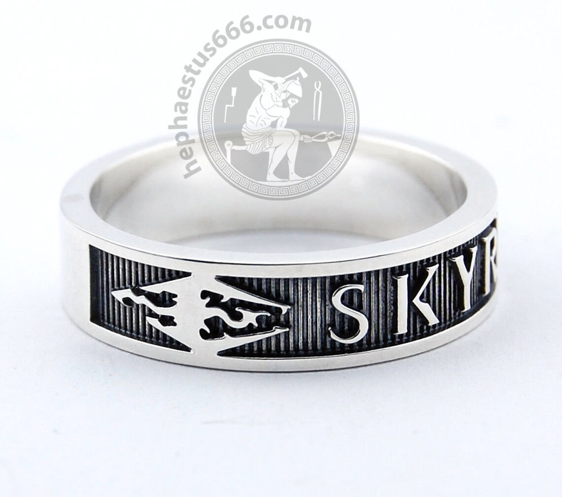 Custom Size Skyrim Silver Ring Skyrim Ring Dragonborn Skyrim - Etsy