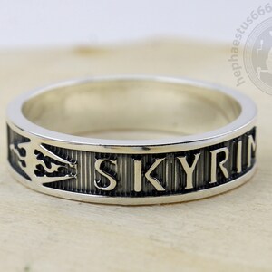 Custom Size Skyrim Silver Ring Skyrim Ring Dragonborn Skyrim - Etsy
