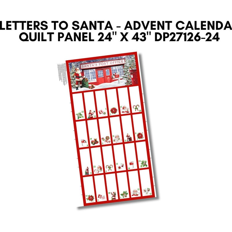 Fabric Advent Panel - Etsy