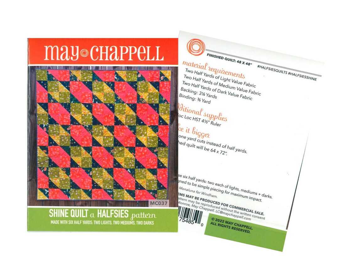 Halfsies Shine Quilt Pattern - by May Chappell MC037 - Etsy