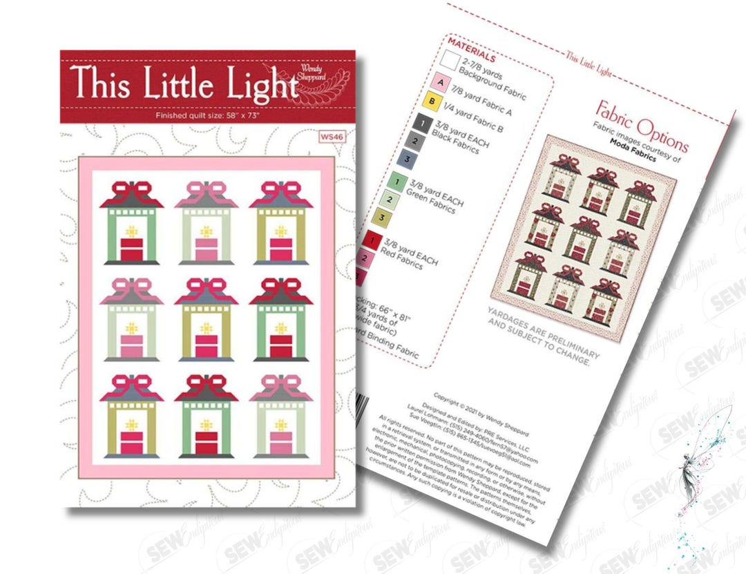 This Little Light Quilt Pattern | WS 46 Wendy Sheppard - Etsy