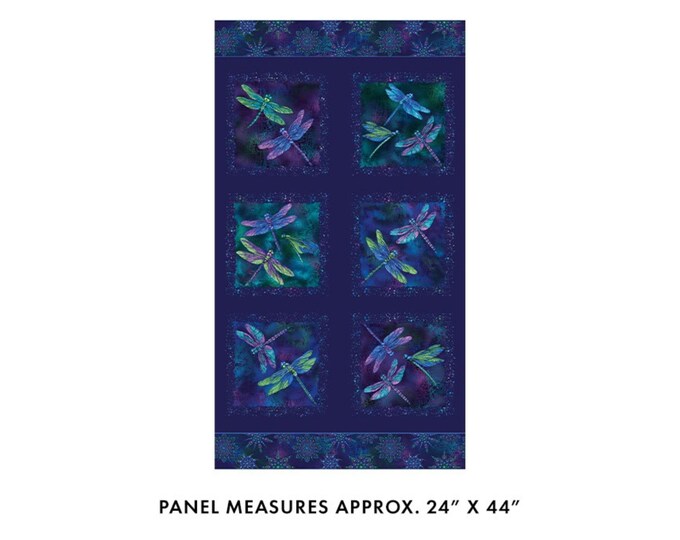 On Dragonfly Wings - Panel Multi 24" X 44" 16398P-99 - Etsy