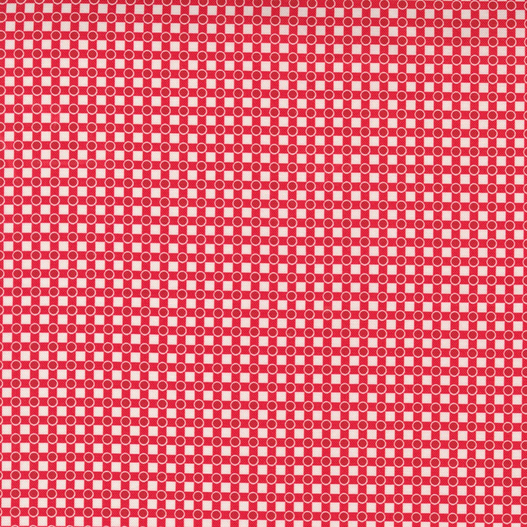 Story Time Dotted Check Red 21794 12 - Etsy