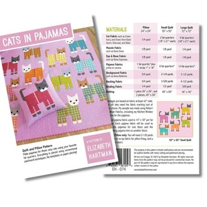 Cats in Pajamas - Quilt Pattern by Elizabeth Hartman EH 074 - Etsy