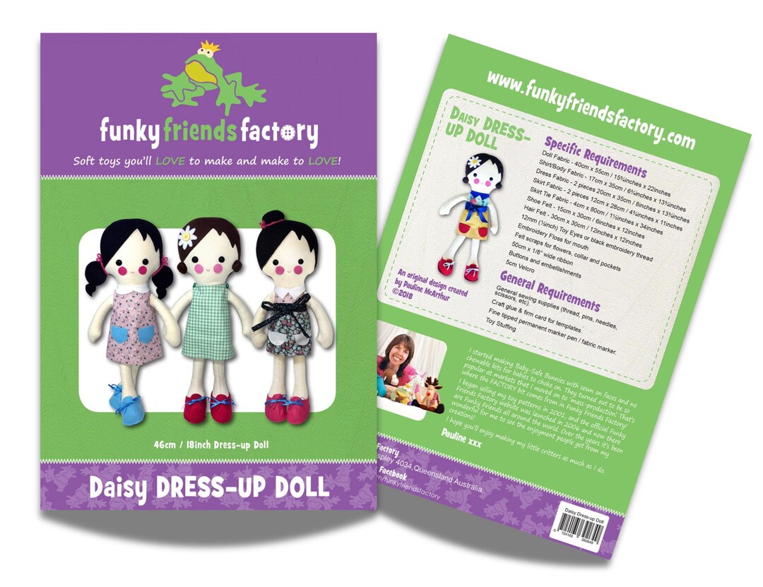 Daisy Dress up Doll - Funky Friends Factory # FF2649 - Etsy