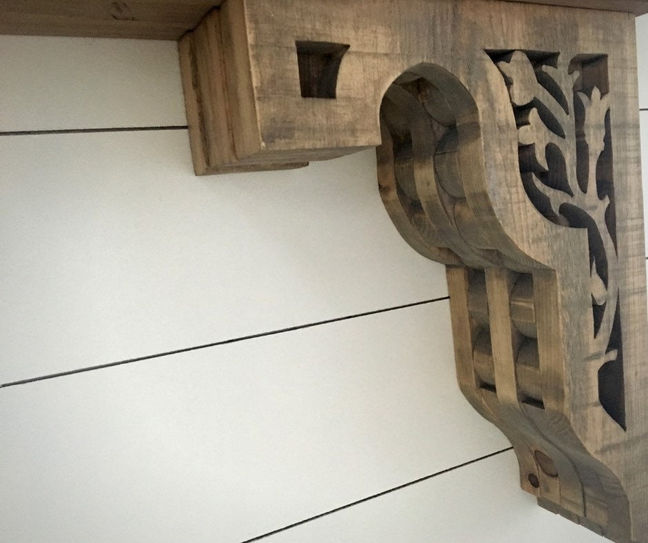 Rustic Barn Wood Corbel | Etsy