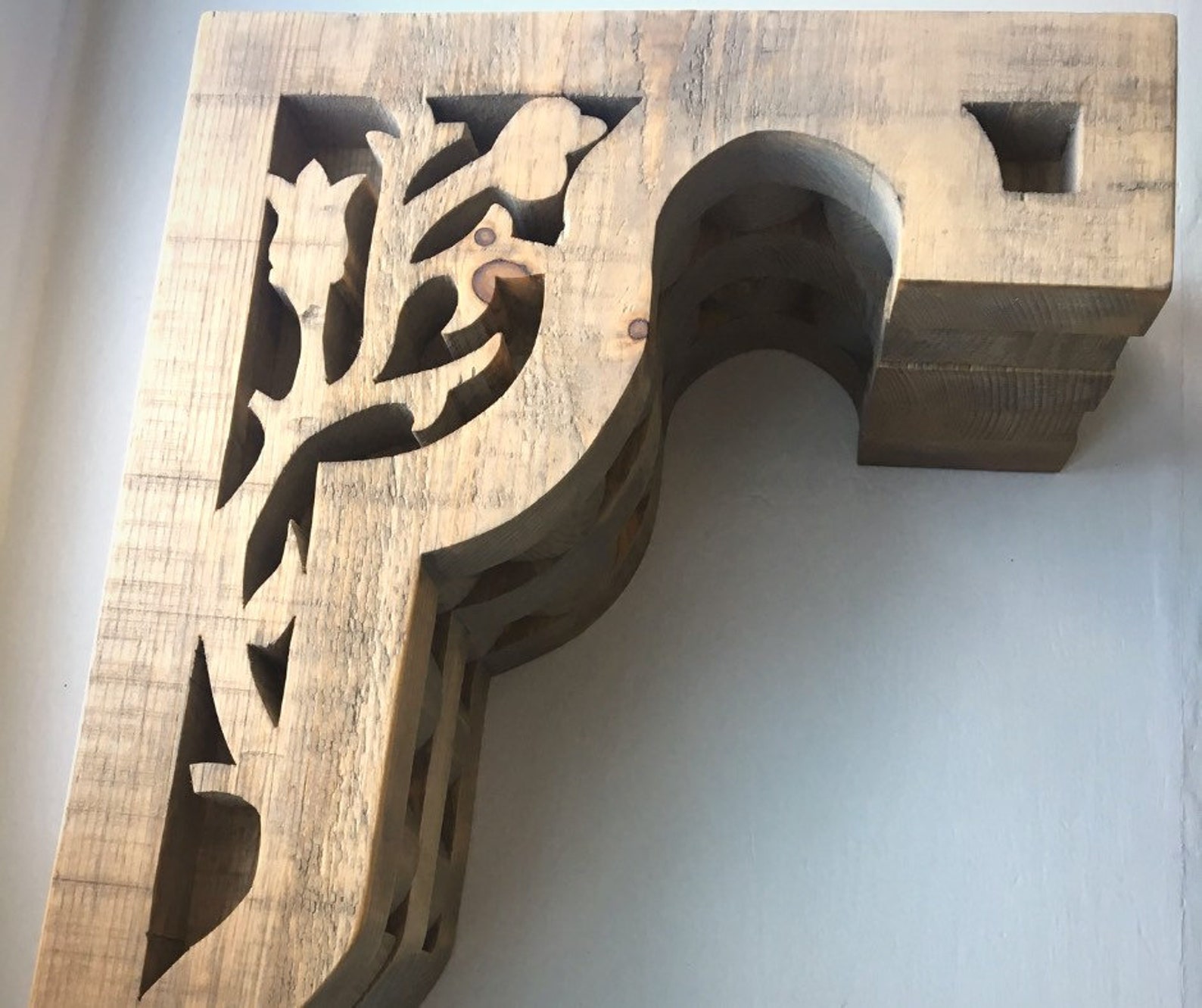 Rustic Barn Wood Corbel | Etsy