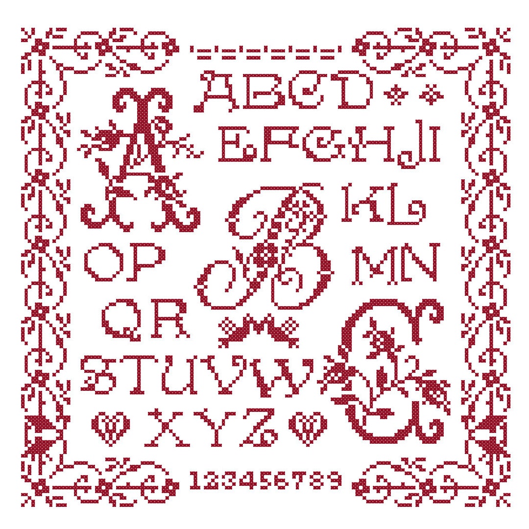 ALPHABET - Cross Stitch Chart - PDF Format - Etsy