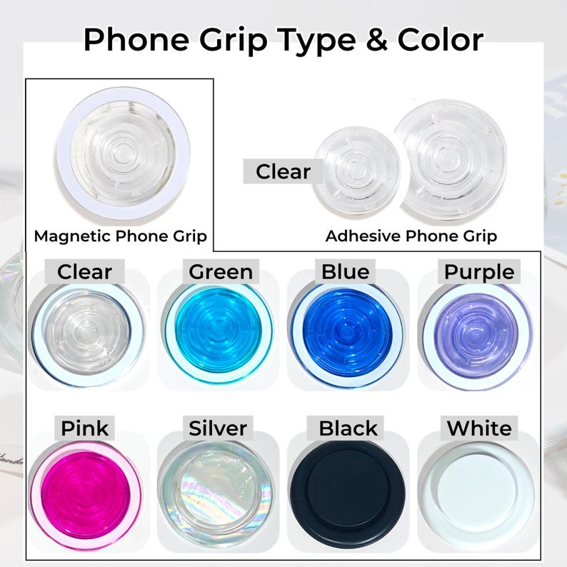 Natural Real Pressed Flower Custom Name Magnetic Phone Holder for ...