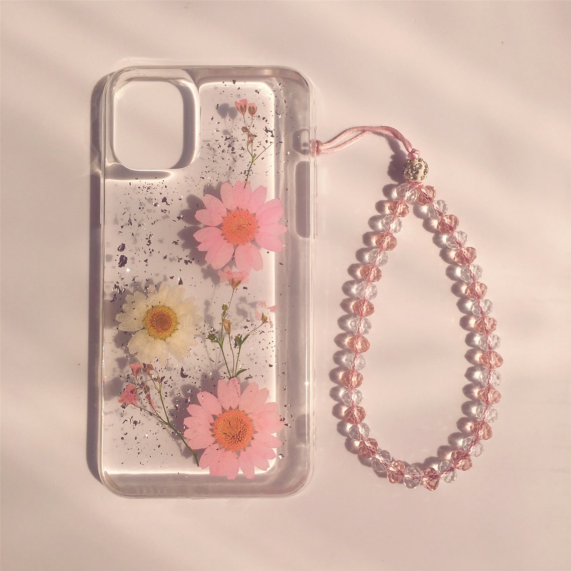 Hand Pressed Real Flower Crystal Clear Phone Case for Iphone X | Etsy