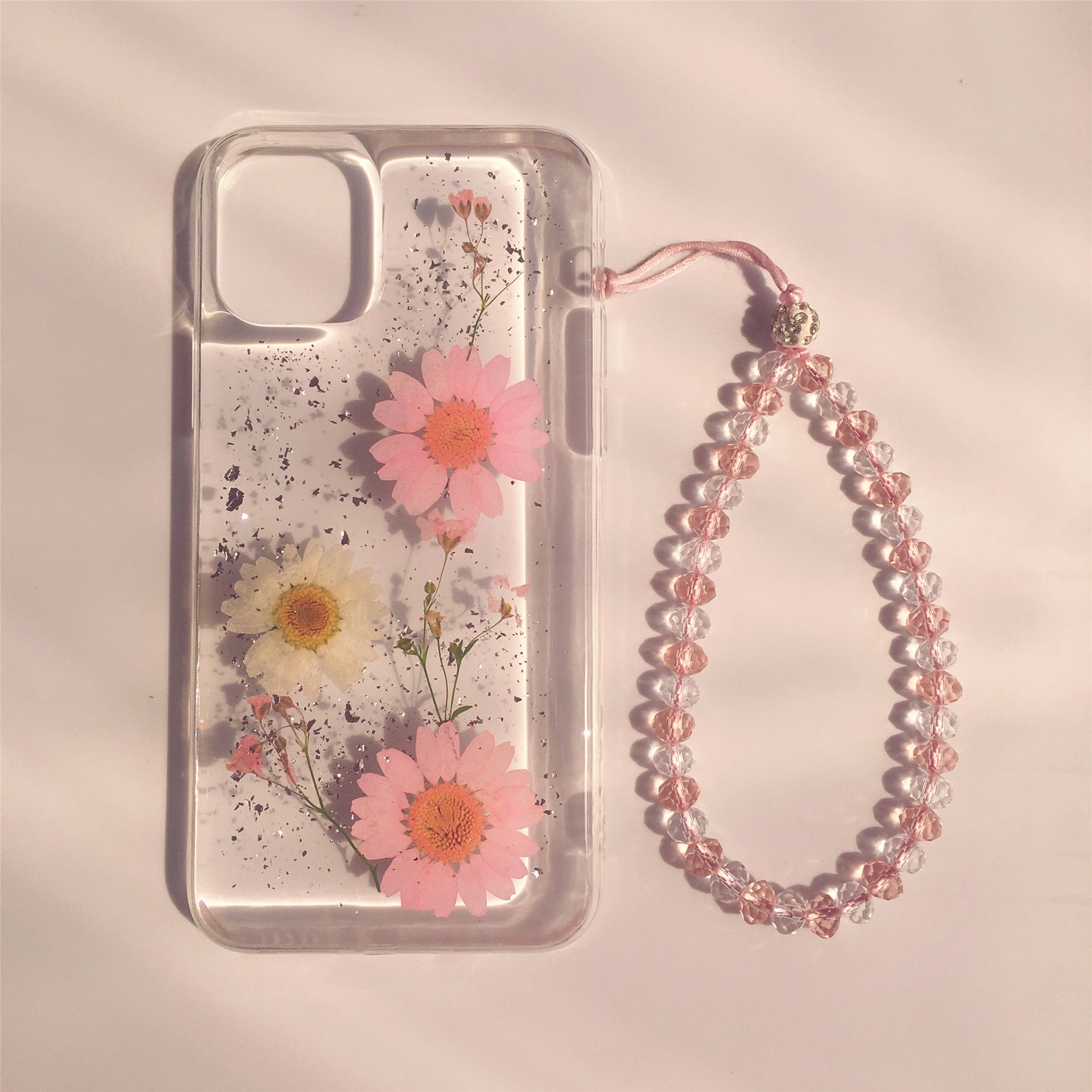 Hand Pressed Real Flower Crystal Clear Phone Case for Iphone X | Etsy