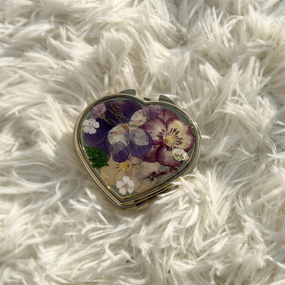 Heart Pressed Flower Box, Multifunctional Real Dried Pressed Flowers ...