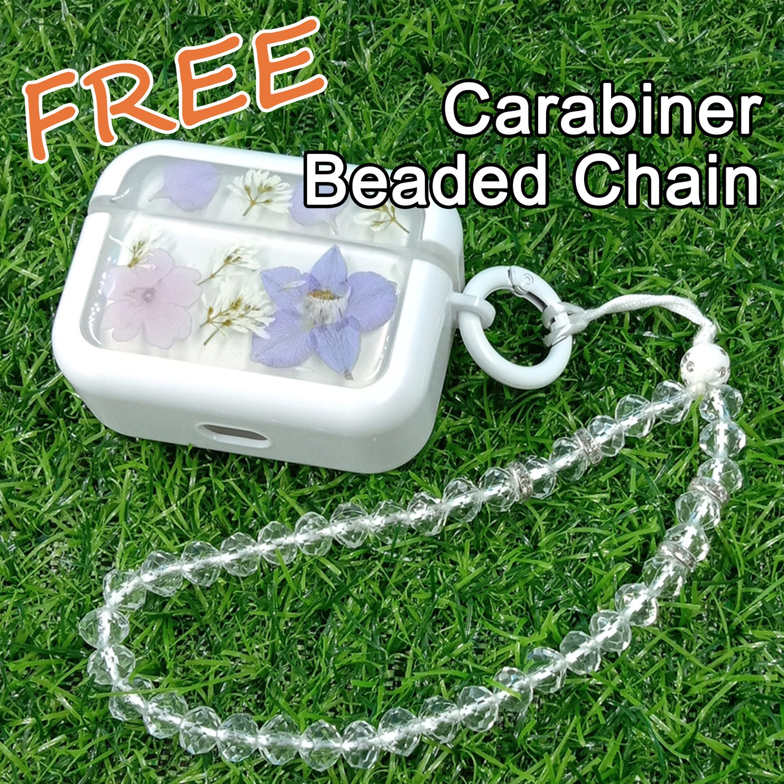 Cute Pink Little Flower Pressed Flower Case for Airpods 4,airpods Pro 2 ...