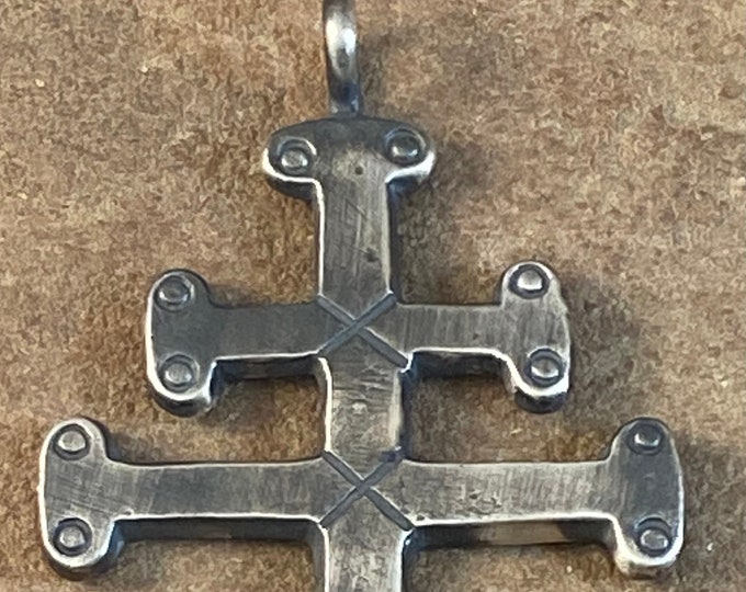 Raymond Bitsue Navajo Sterling Silver Isleta Cross Pendant - Etsy