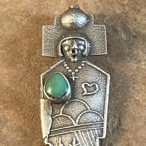Beautiful Sterling Silver & Turquoise Tufa Cast Pendant by Anthony ...