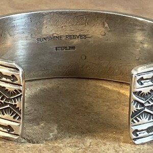 Sunshine Reeves Navajo Sterling Silver Stamped Cuff Bracelet (men's ...