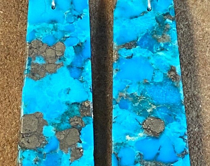Marcella Castillo Navajo Turquoise Slab Earrings - Etsy
