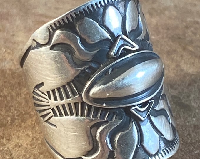 Navajo Signed-delbert Gordon, Vintage Ornate/intricate Hand Stamped ...