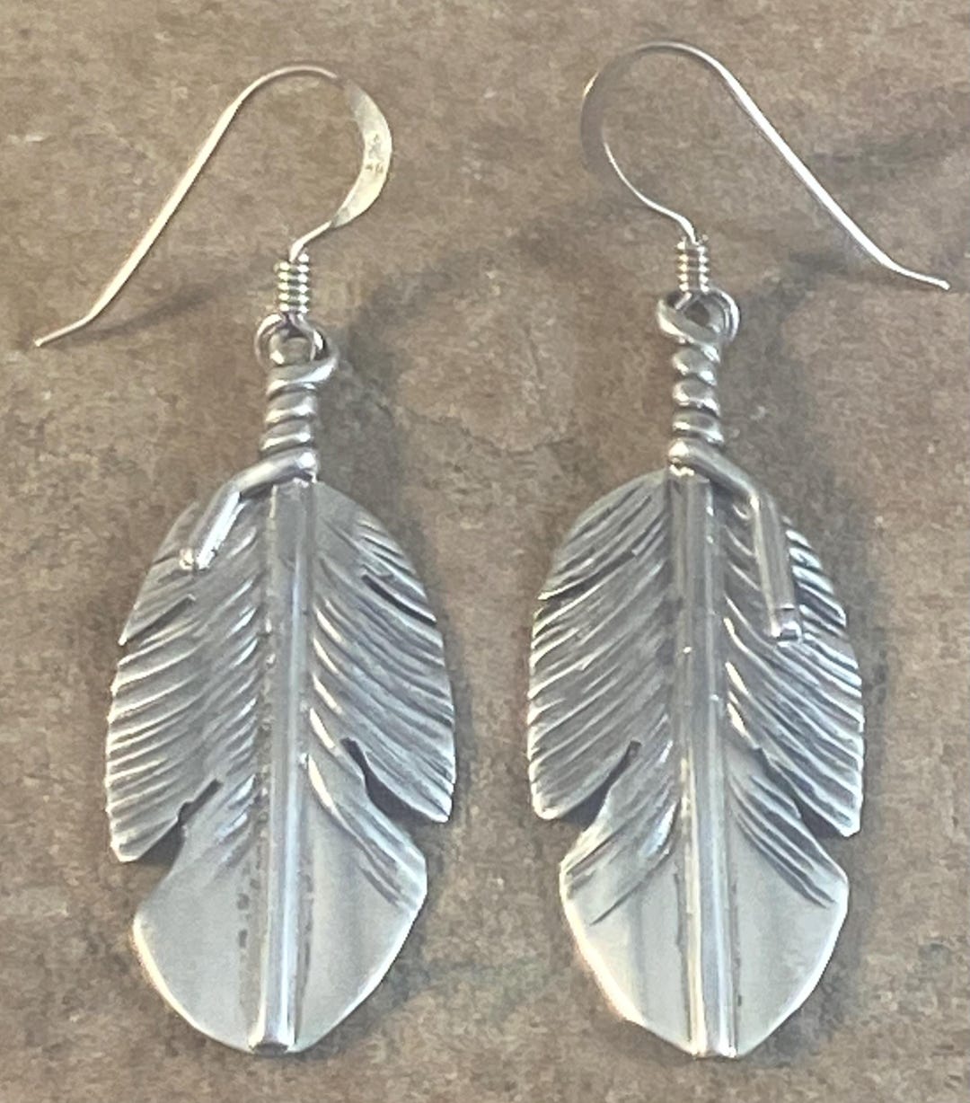 Ben Begay Navajo Sterling Silver Feather Earrings - Etsy