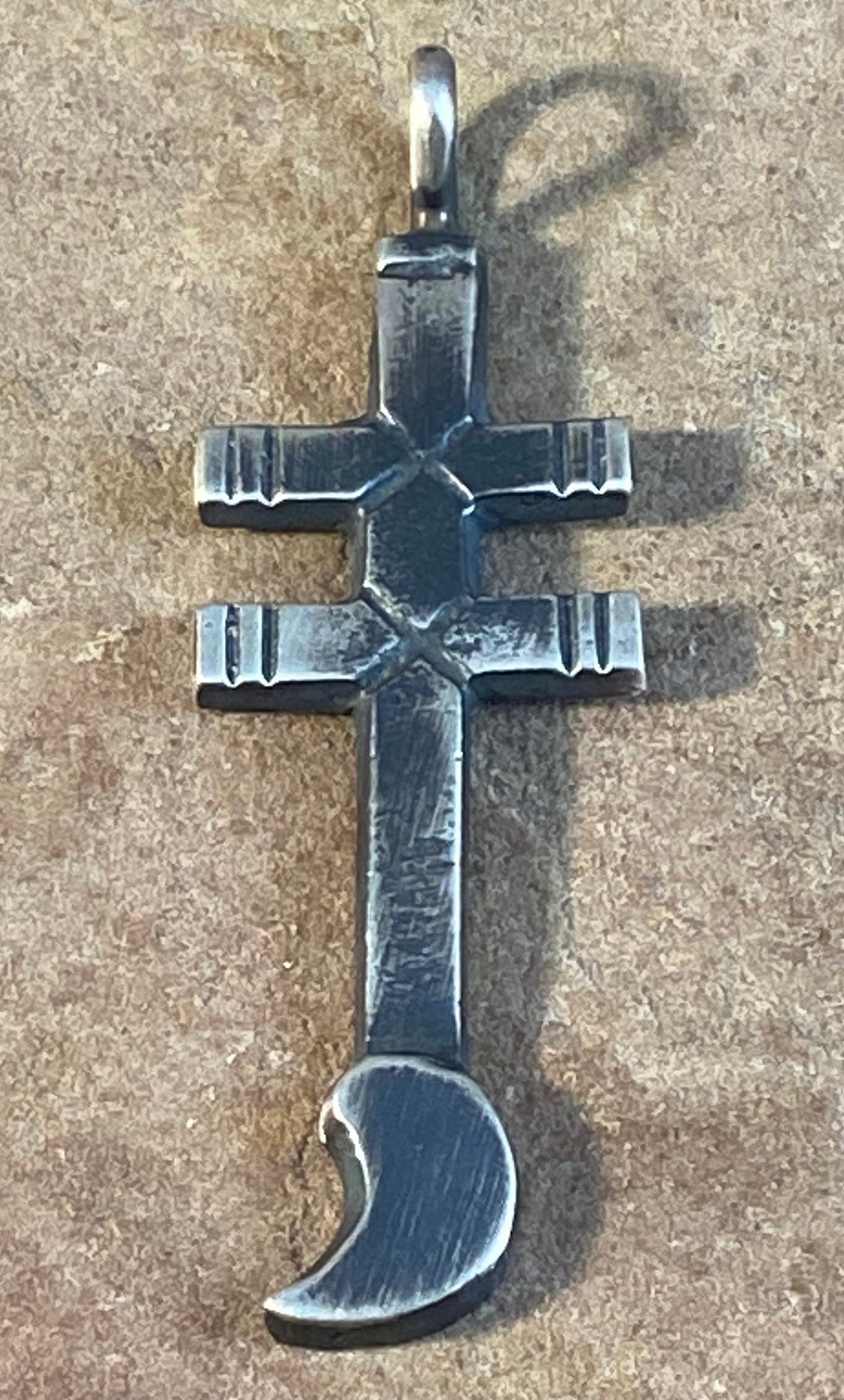 Raymond Bitsue Navajo Sterling Silver Isleta Cross Pendant - Etsy