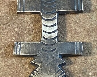 Raymond Bitsue Navajo Sterling Silver Isleta Cross Pendant - Etsy