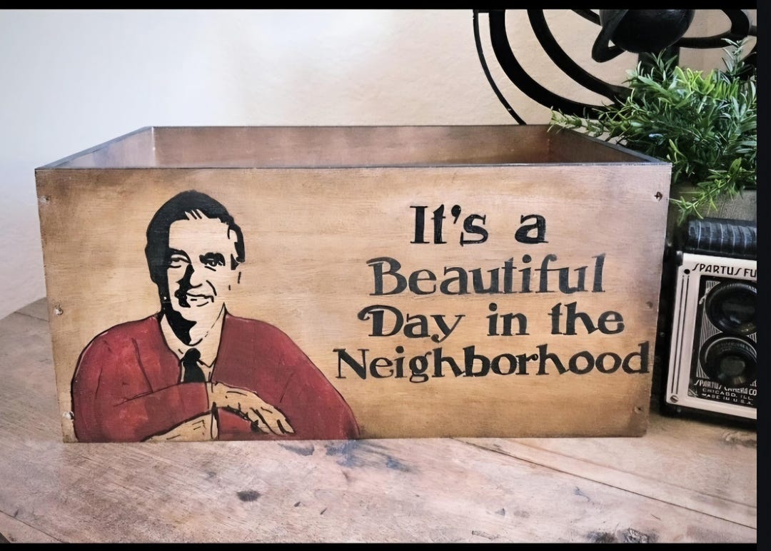 Mr. Rogers Inspired Hand Painted Box - Etsy