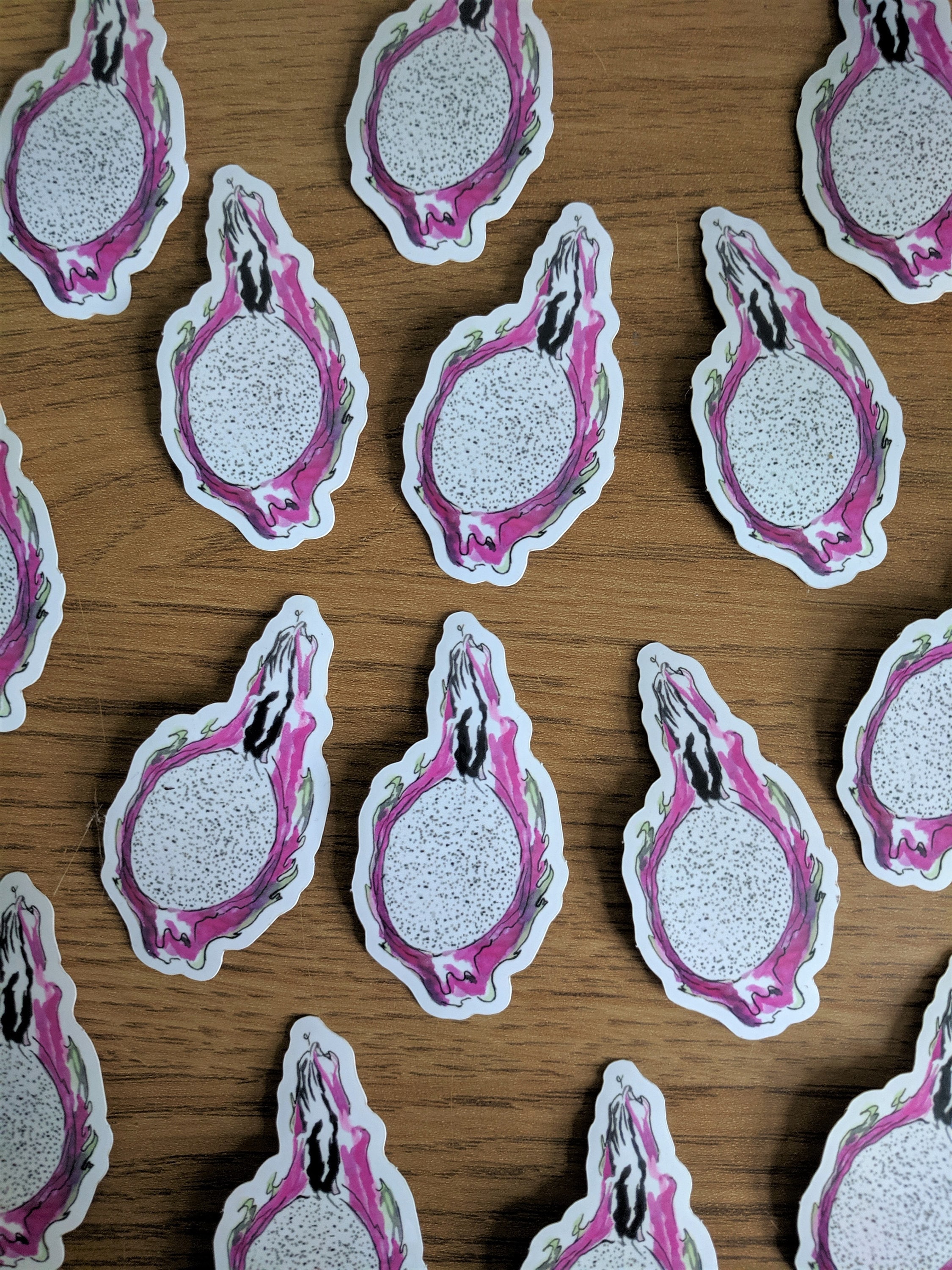 Dragon Fruit Stickers, Planner Stickers, Fruit Stickers , Kawaii ...