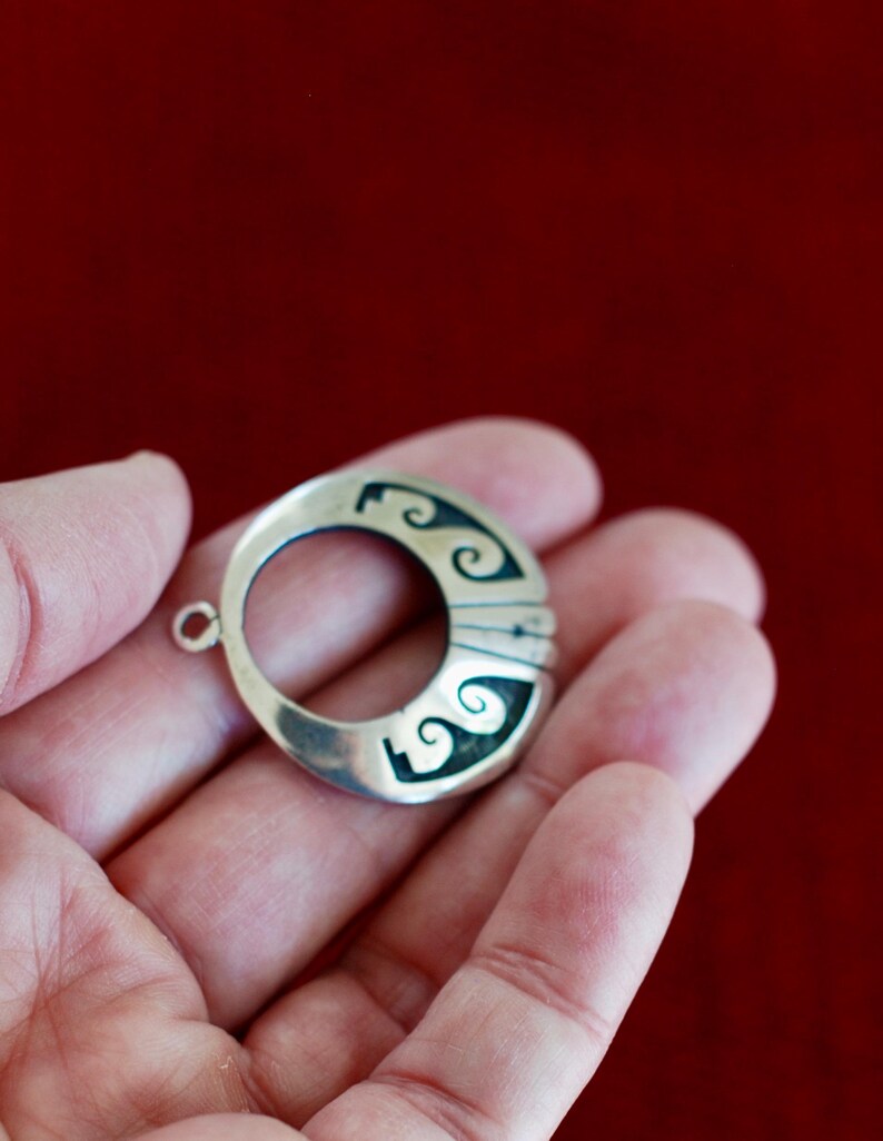 Sterling Silver Hopi Pendant - Etsy